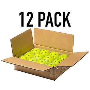 Franklin Sports X-26 Indoor Pickleballs - Indoor Court Pickleball Balls - USA Pickleball (USAPA) Approved Tournament Pickleballs - 12 Pack Inside Pickleballs - Lime Green