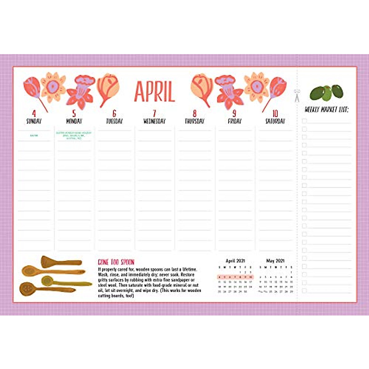 The Kitchen Companion Page-A-Week Calendar 2021