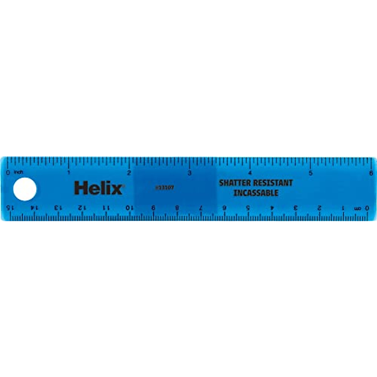 Helix Standard Ruler 6 Inch / 15cm, Assorted Colors (13107)