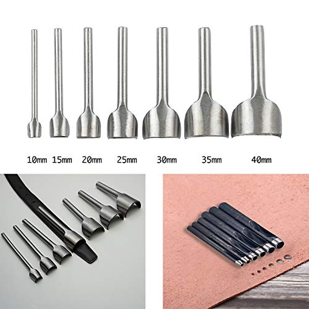 Dorhui 372 Pieces Leather Crafting Tools,Leather Tools Leather Working Tools and Supplies, Leather Craft Stamping Tool, Prong Punch, Hole Hollow Punch, Matting Cut for DIY Leather Artworks