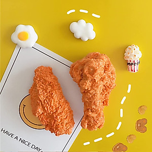 Simulation Fast Food Refrigerator Magnets, Resin Fried Chicken Wings Legs Fridge Magnets, Home Office Whiteboard Magnets Map Magnets Fridge Stickers