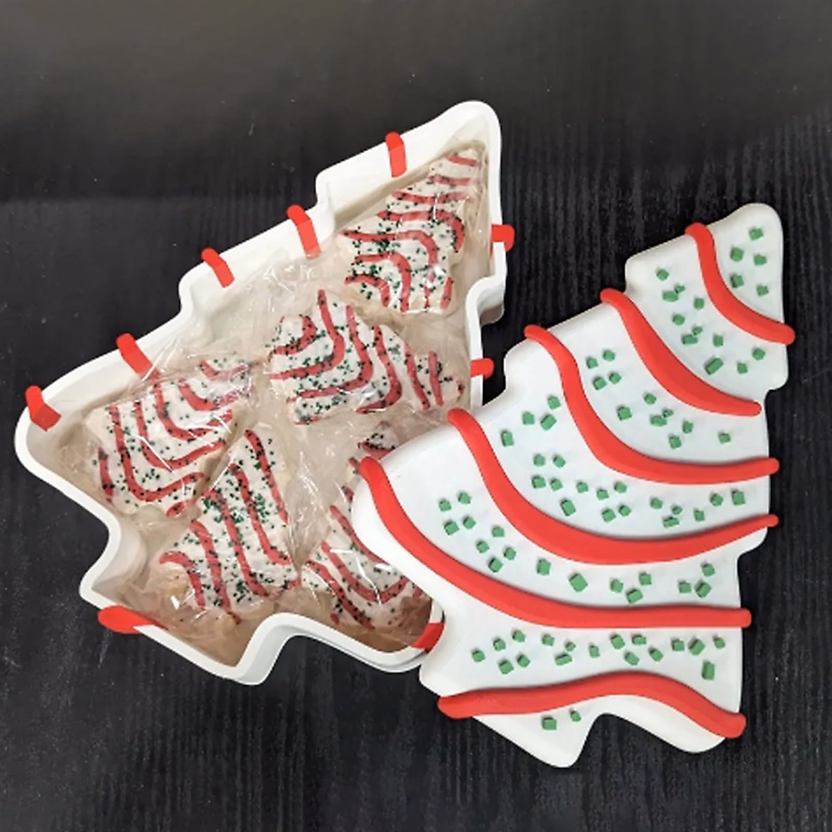 Christmas Tree Cake Storage, Christmas Food Storage, Christmas Candy Snack Storage Decoration, Candy Christmas Tree Box,Christmas Tree Can Put All Christmas Tree Cakes In A Beautiful Decorative (1)