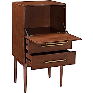 Crosley Furniture Everett Spirit Cabinet - Vintage Mahogany