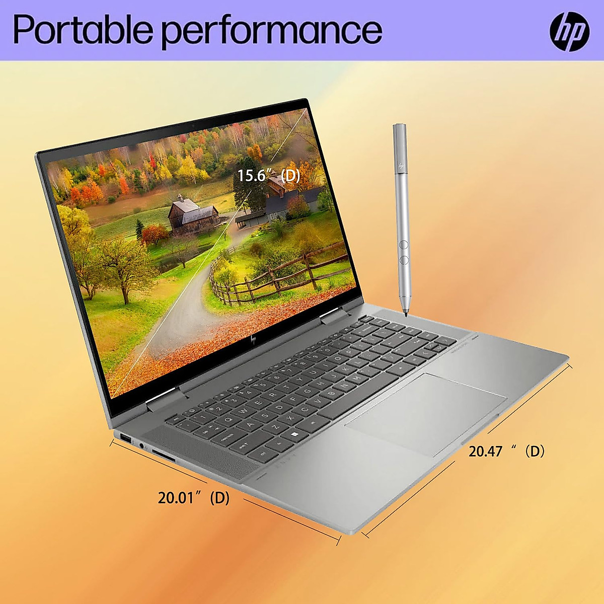 HP Envy x 360 Touchscreen 2-in-1 Laptop, 15.6" FHD 1920 * 1080 Touchscreen 60Hz, AMD Ryzen 5 7530U (Beat i7-1165G7), 32GB RAM, 1TB SSD, Stylus Pen, Backlit KB, Wi-Fi 6, HDMI, Windows 11 Home, Grey