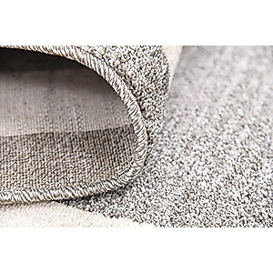 Unique Loom Del Mar Collection Area Rug-Transitional Inspired with Modern Contemporary Design, Rectangular 5' 0" x 8' 0", Gray/Ivory