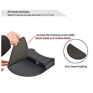 NEEARI Suitable for Volvo S60 V60 S90 V90 XC40 XC60 XC90 Seat Gap Filler, Console Organizer, Car Pocket, Seat Catcher, Interior Accessories Seat Crevice Storage Box (black)