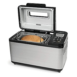 Zojirushi BB-PDC20BA Home Bakery Virtuoso Plus Breadmaker, 2 lb. loaf of bread, Stainless Steel/Black
