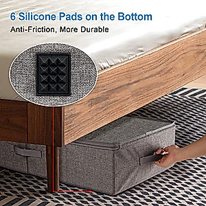 diyome Under Bed Storage Containers, Foldable Closet Organizers and Storage with Reinforced Handles, Storage Bins for Organizing Clothes, Shoes, Blankets, Pillows, Toys