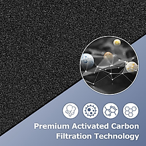 Improvedhand FLT4825 HEPA Filter B Replacement Compatible with G-Guardian Air Purifiers AC4825 AC4825E AC4300 AC4800 AC4900 AC4850,4 True HEPA Filters+8 Carbon Pre-Filters