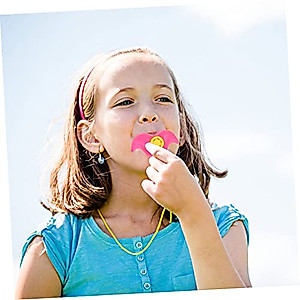 LABRIMP 50pcs Stocking Shape Stuffers Beard Lip Favors Kids Educational Maker Color Bulk Party Toy Cartoon Whistles Mustache Noise Shaped Plastic Favorsrandom Christmas Goodie Whistle