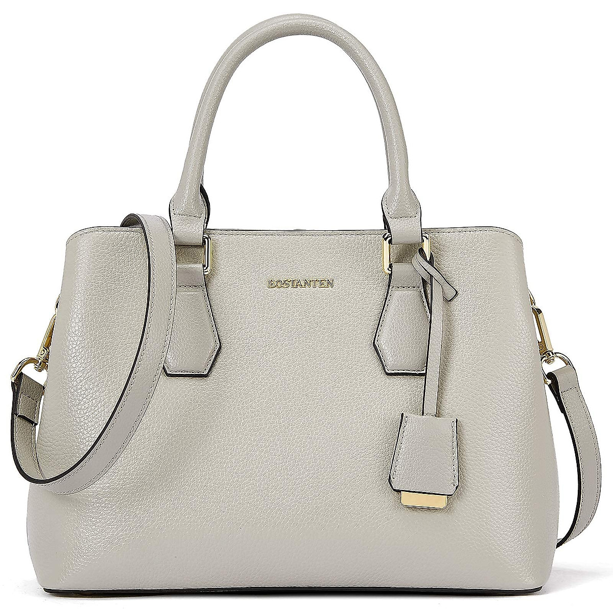 BOSTANTEN Women Leather Handbag Designer Satchel Shoulder Tote Bags Bundle with Women Leather Wallet RFID Blocking Small Bifold Wallet with ID Window