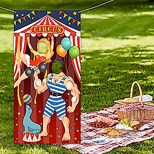 Carnival Circus Party Decoration Carnival Photo Door Banner Backdrop Props, Large Photo Door Banner for Carnival Circus Party Decor Game Supplies (Hercules)