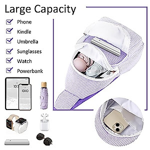 GFU Sling Bag, Crossbody Sling Bag for Men Women, Lightweight Small Seersucker Sling Backpack, Summer Crossbody Shoulder Bag, Breathable Chest Bag Daypack