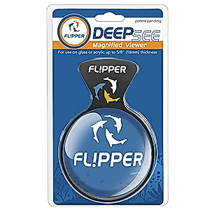 FL!PPER DeepSee Aquarium Magnifier Magnetic Viewer – Fish Tank Magnifying Glass – Magnetic Magnifying Glass Ideal for Photography – Flipper Fish Tank Accessories, 4"