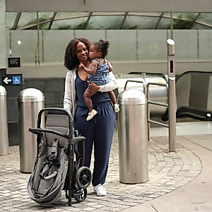 Inglesina Electa Full Size Standard Baby Stroller - Weighs only 19 lbs, Reversible Seat, Compact Fold, One-Handed Open & Close, Adjustable Handle, Large Basket & All-Wheel Suspensions - Chelsea Gray