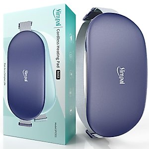 Slimpal Heating Pad for Period Cramps&Back Pain, FSA HSA Eligible, Plus-Sized Electric Heating Pad, Portable Menstrual Heat Belt Pain Relief, 3 Timer Auto Off Setting, Gift for Girls Women Wife, Navy