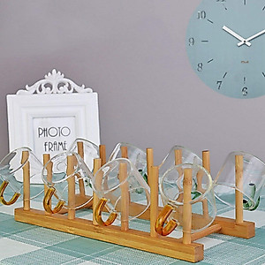 Kunovo Bamboo Dish Rack,Pot lid/Plate/Cutting Board Organizer for Kitchen cabinets,Bottle Drying Holder