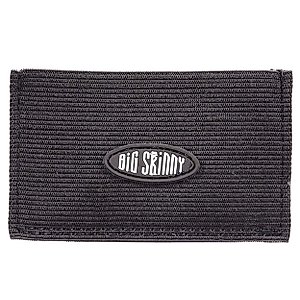 Big Skinny Mini Stretch Card Slim Wallet, Holds Up to 10 Cards, Black