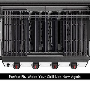 YIHAM KW633 Flavorizer Bars for Weber Genesis II 400 Series E-410 E-435 S-435 SE-410 LX E-440 S-440 Grill Parts GS4 Flavor Bars Replacement 17 inch 66033 66030 Set of 7