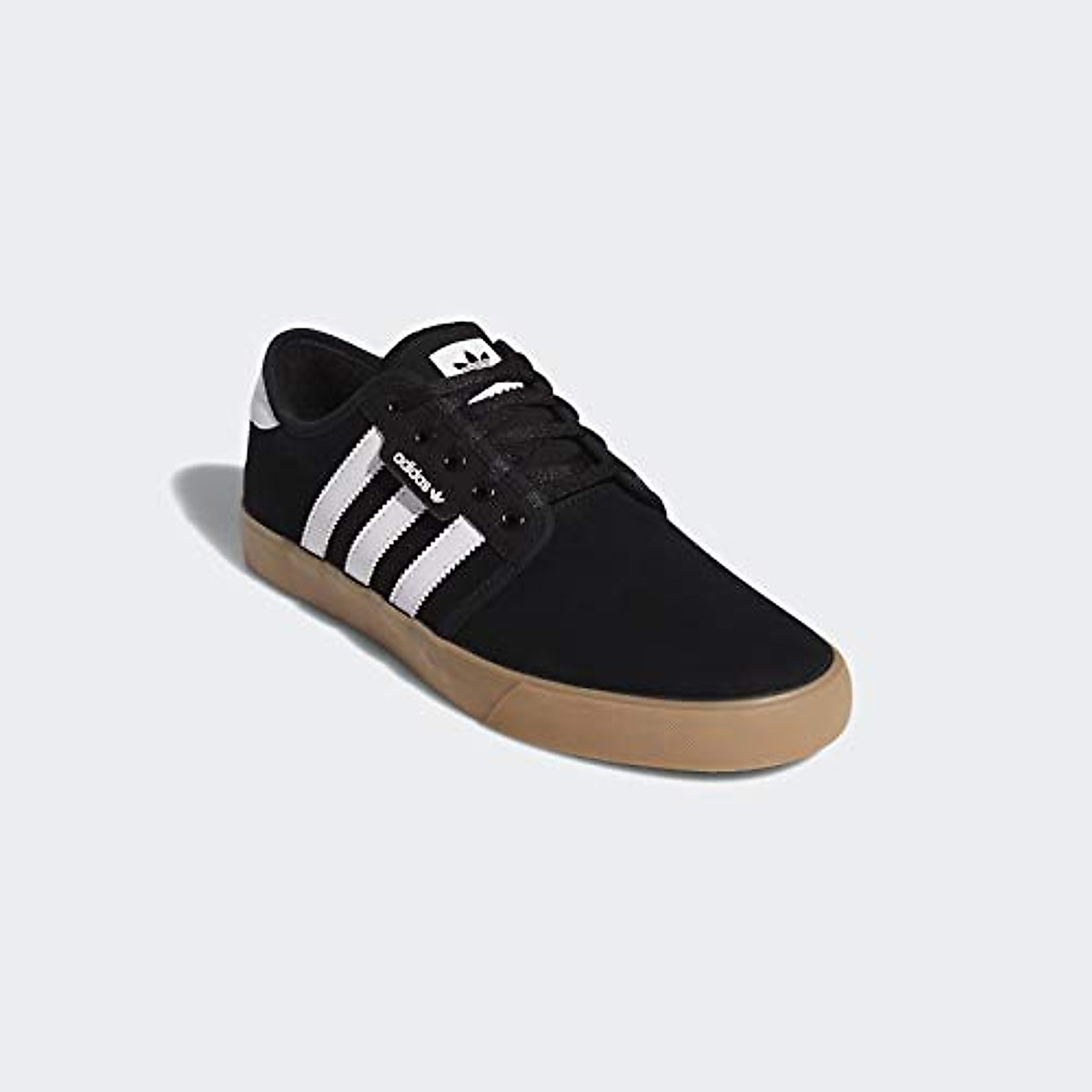 adidas Originals Men's Seeley Sneaker, Black/White/Gum, 8