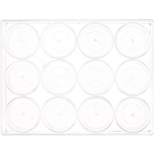 SE 12-in-1 Round Containers with Screw-On Lids Inside Storage Box, 1-1/2", Translucent - 8736DB