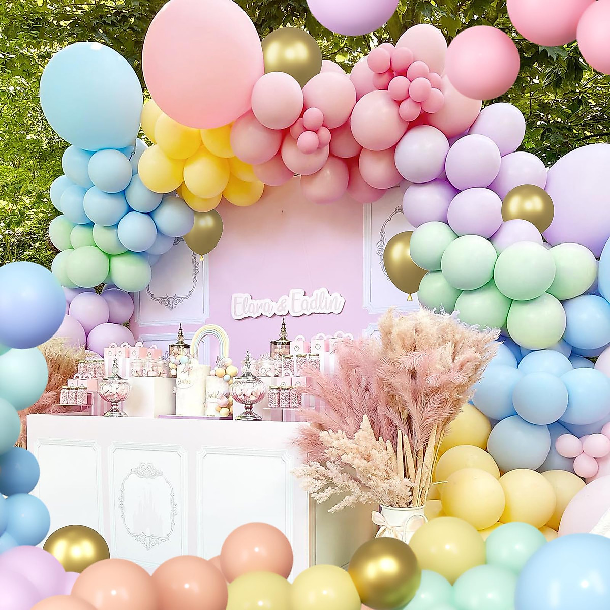 181pcs Pastel Balloon Arch Pastel Rainbow Balloon Garland Kit for Birthday Wedding,Unicorn Macaron Party Decoration Globos para Decoration de Fiestas