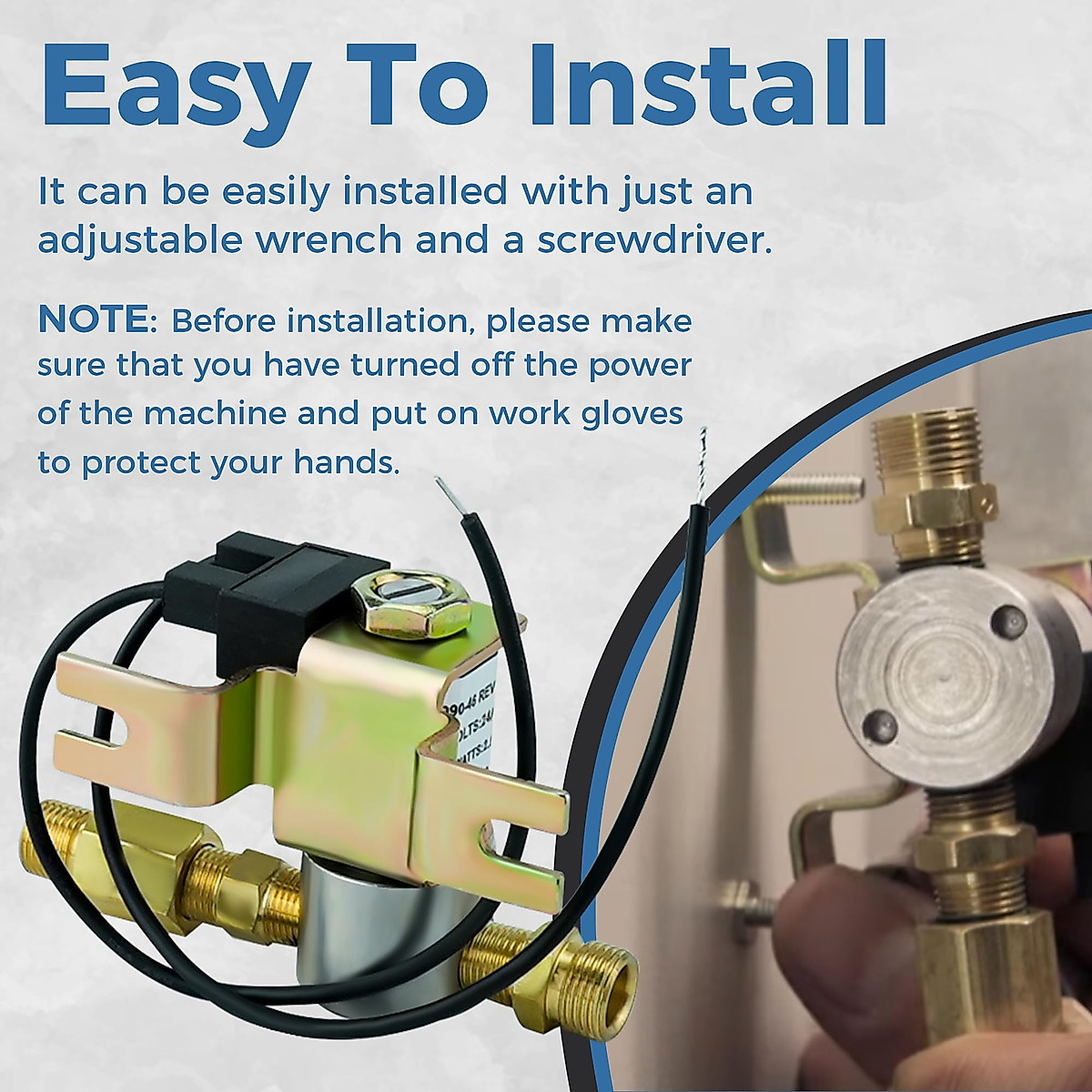 Romalon 990-53 Humidifier Solenoid Vavle Replacement Fit for Gen-eral & Gene-ralaire Humidifier,24 Volts Replaces 1042 1042LH 1137 1042L