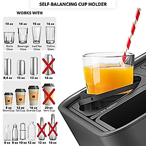 Couch Console Original Cup Holder Module Adjustable Anti-Spill Drink Holder with Non-Slip Base for Car, Boat, and Home Use