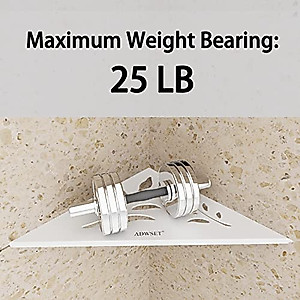 ADWSET Shower Shelf, Shower Corner Shelf Bathroom Organizer for Inside Shower Storage&Kitchen Organization, No Drilling/Rustproof/‎Aluminum Bathroom Accessories(CS02)