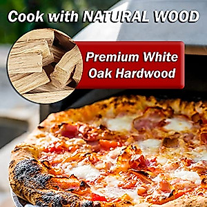 Carolina Cookwood Mini Pizza Oven Wood 6 Inch Firewood Pizza Logs Naturally Cured White Oak Hardwood for Portable Wood Pizza Ovens 750 Cubic Inches, Approximately 12lbs