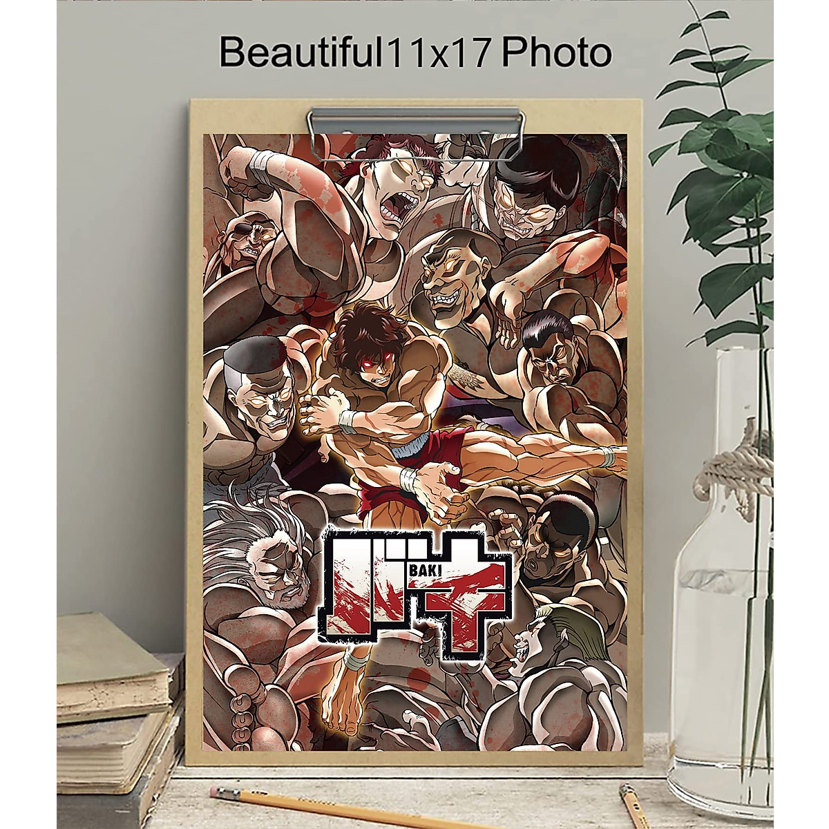 Christ-EZ Anime Cartoons Baki Wall Art Print Poster Home Decor Premium - Matte poster Frameless Gift 11 x 17 inch(28cm x 43cm)