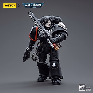 JOYTOY 1/18 Warhammer 40,000 Action Figure Raven Guard Intercessors Brother Colvane Collection Model(4.7Inch)