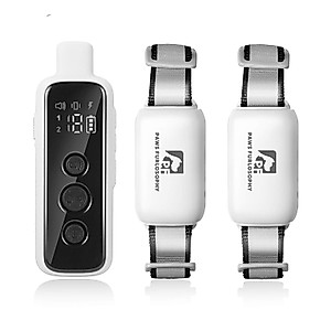 Paws Furlosophy Dog Training Collar with Remote, No Shock Collar for Dogs, 1000ft Remote Control Dog E Collar,3 Training Modes, Suitable for Small, Medium, Large Dogs, IPX7 Waterproof