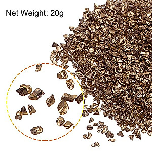uxcell 20g Crushed Glass Chips, 1-3mm Irregular Metallic Glitter Glass for Craft DIY Jewelry Vase Filler Epoxy Resin Decoration Dark Brown