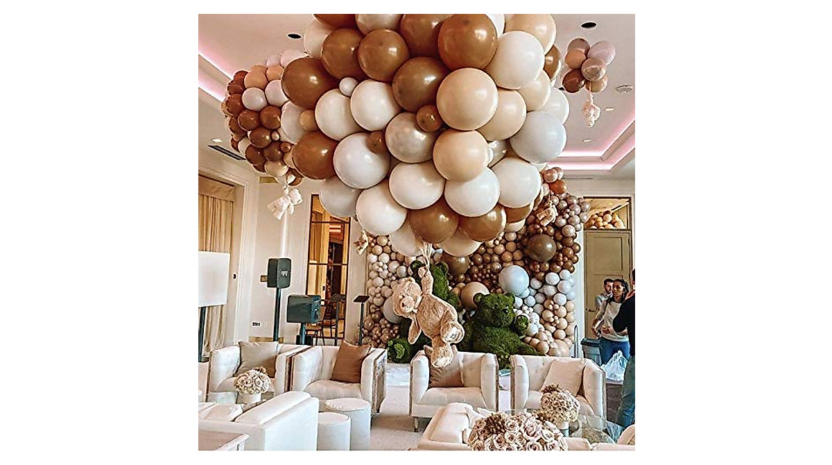 Tan Brown Balloons 12 Inch 50 Pack for Weddings & Parties