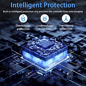 PS5 Controller Charging Station with Blue Light Bar, Fast Charging Type-C for Playstation 5 DualSense Controllers Charging (White)