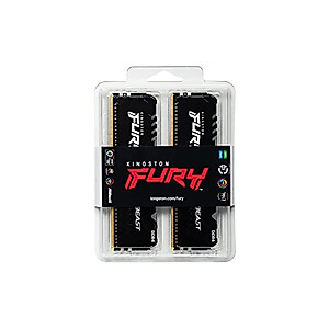 Kingston FURY Beast RGB 32GB (2x16GB) 3200MT/s DDR4 CL16 Desktop Memory Kit of 2 | Infrared Syncing | Intel XMP | AMD Ryzen | Plug n Play | KF432C16BBAK2/32