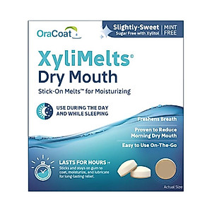 XyliMelts for Dry Mouth, Mint-Free, 80-Count Box (2 packs)