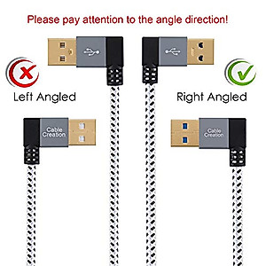 CableCreation 2 Pack Short USB 3.0 Extension Cable, Right Angle USB 3.0 Male to Female Extender Cord, Compatible Flash Drives, Keyboard, Scanners, 1 FT Space Grey Aluminum