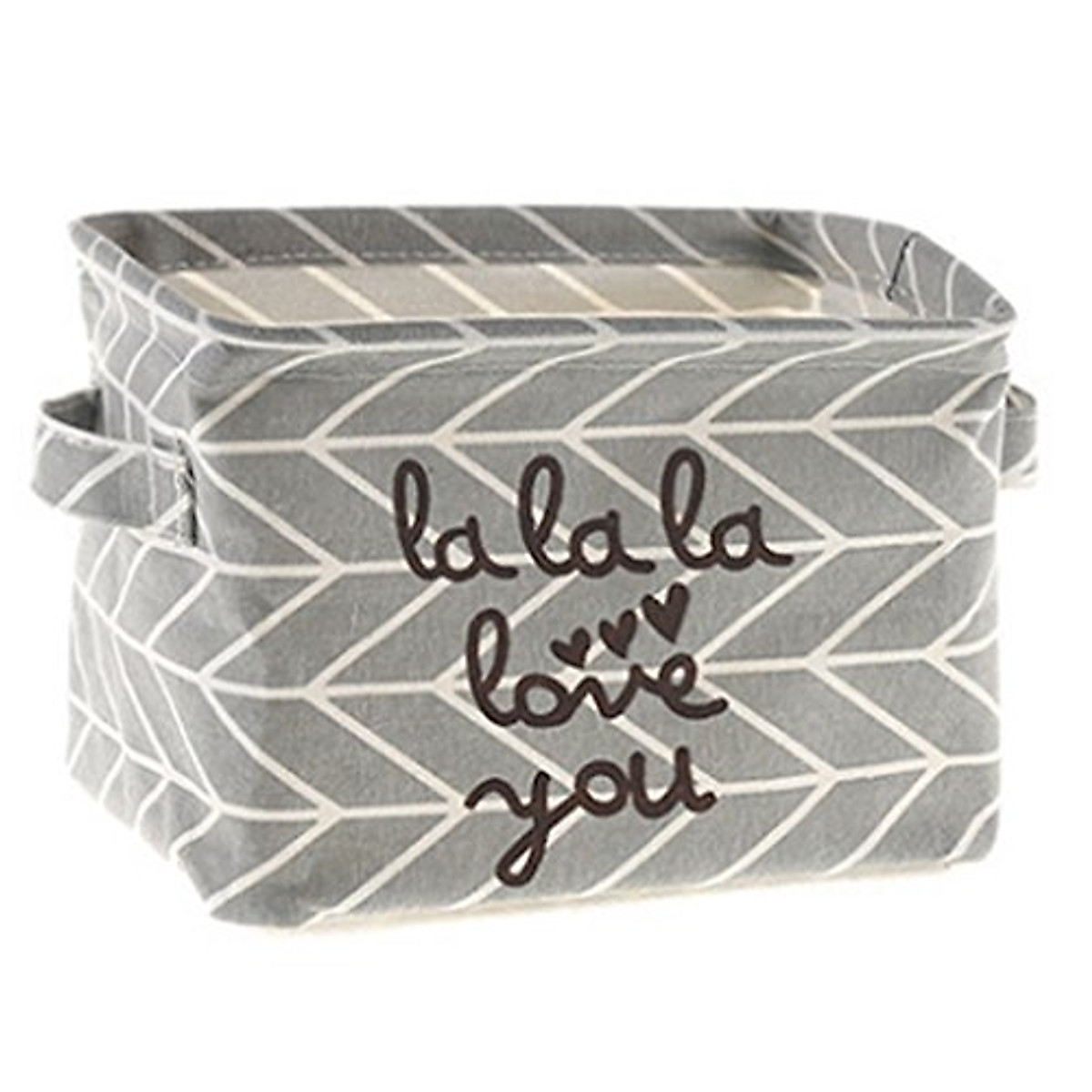 Lannu Canvas Storage Bins Organizer Toy Basket Classical Black and White Fabric Cloth Home Decor,Small,Set of 4