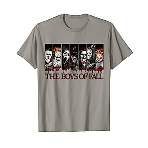 The Boys Of Fall Vintage Scary Horror Movie Halloween Autumn T-Shirt