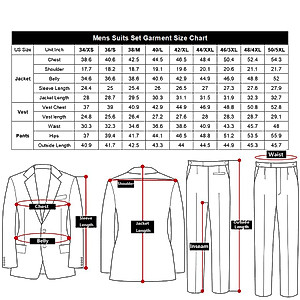 Men Suit 3 Pieces Jacquard Floral Shawl Collar Paisley Tuxedo Solid Suit Wedding Prom Suit-42,Burgundy