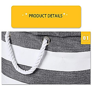 2-in-1Toy Storage Basket with Large Play Mat,Large Blanket Toys Chest Case Bag Kids Room Drawstring Bins Box Floor Activity Buckets