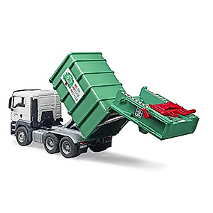 Bruder 03763 Man TGS Rear Loading Garbage Truck - Green