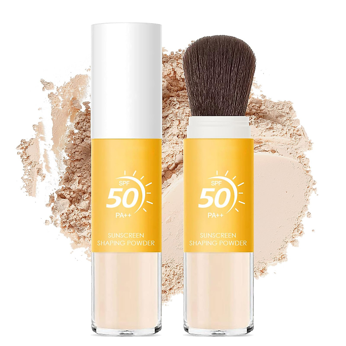 Ponhey Mineral Sunscreen Setting Powder SPF 35 Loose Powder with Brush Translucent Natural Setting Powder, Oil Control, Natural Matte, Long Lasting, Light and Breathable, Suitable for All Skin Types