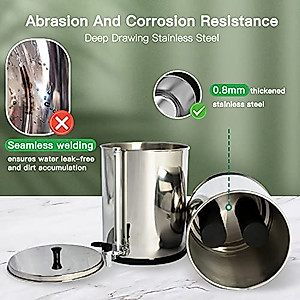 Gravity-Fed Water Filter System, 2.25 Gallon Stainless-Steel Filter Filtration Bucket with 2 Filters, 1 Brass Tap, 1 Water-Level Measuring Post for Home Camping Travel Outdoor Activities Emergencies