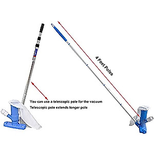 ATIE Pool Spa Mini Jet Vacuum Pool Cleaner Fine Mesh Bag with Pull-N-Lock Cord for In-ground/Above-Ground Pool Spa Jet Vacuum Pool Cleaner (2 Pack)