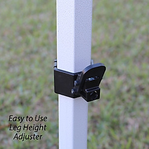 King Canopy Ares 10-Feet by 10-Feet Commercial Instant Pop up w/ 3 Solid Sides,1 Zippered Door,Weight Bags,Guy Rope, Stakes,1 1/2 Inch Hexagon Leg w/Hammertone Finish,White Cover