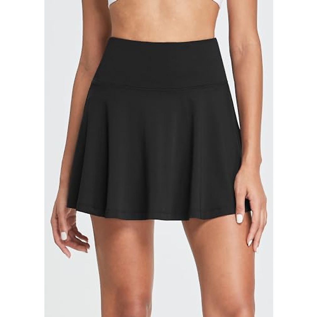 BALEAF Women's Pleated Tennis Skirt Skorts for Woman Golf Skirts with Pockets Athletic Running Workout Sports Black S