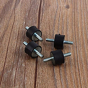 Yosoo M6 Rubber Mounts Shock Absorbers Anti Vibration Silentblock Car Boat Bobbins, Pack of 4 (M6 20x15mm)
